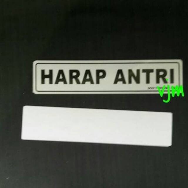 Jual Sign label acrylic harap antri 19,5x4,5cm , papan akrilik | Shopee ...