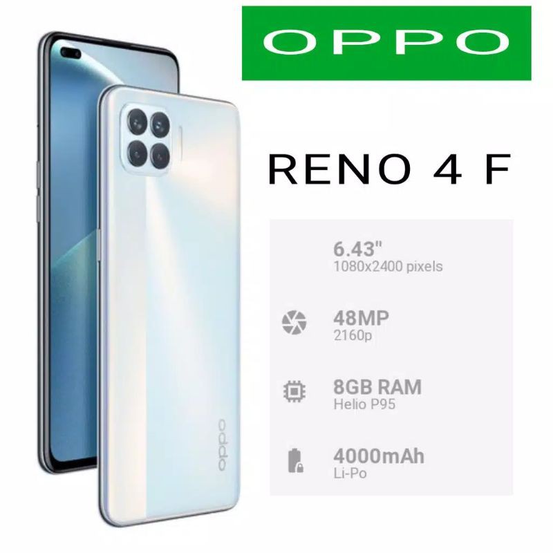 Jual Oppo Reno 4 F 8/128GB Garansi resmi/oppo reno4/oppo reno/hp oppo ...