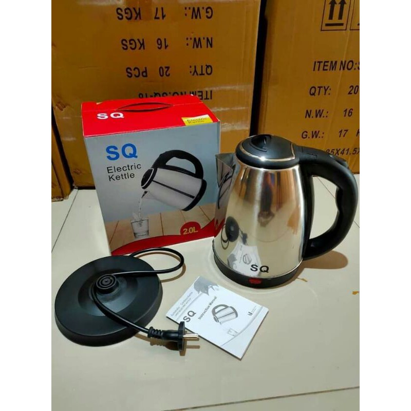 Jual Teko listrik isi 2.0 liter/teko electrik stenlis/pemanas air(BESAR ...