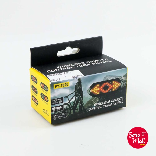 Jual Lampu Belakang Sepeda LED Rem Sein Kiri Kanan Wireless Remote ...
