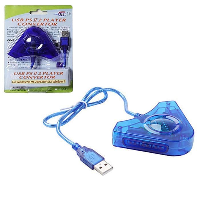 Jual Converter USB 2 Slot Stik Stick PS2 ke PS3 PC Double | Shopee ...