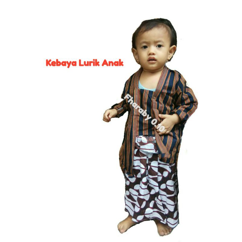 Jual Kebaya Lurik Anak Balita / Kebaya Adat Anak / Kebaya Lurik ...