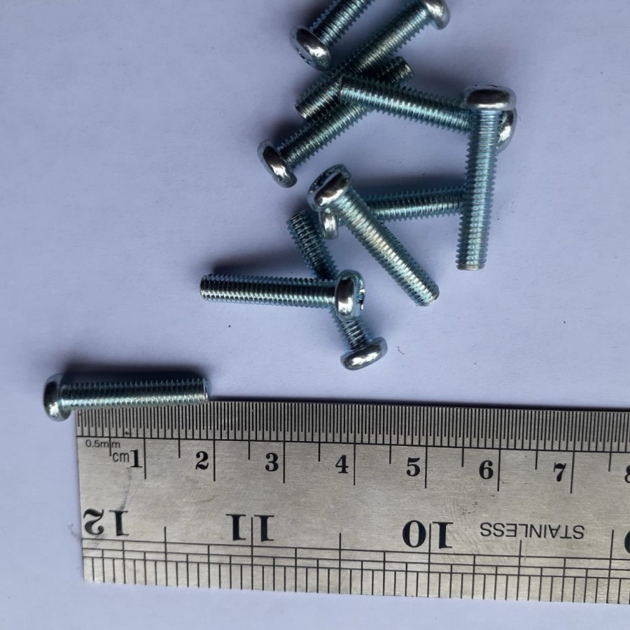 Jual BAUT JP M4 X 20 PAN HEAD SEKRUP M4X20 PANJANG 2CM 2 CM 4X20 4 X 20 MM OBENG PLUS SKRUP ...