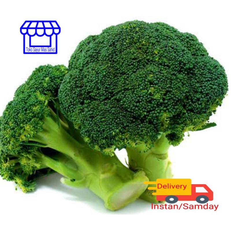 Jual Brokoli Segar Sayur Brokoli 500 Gram kirim instan dan sameday ...