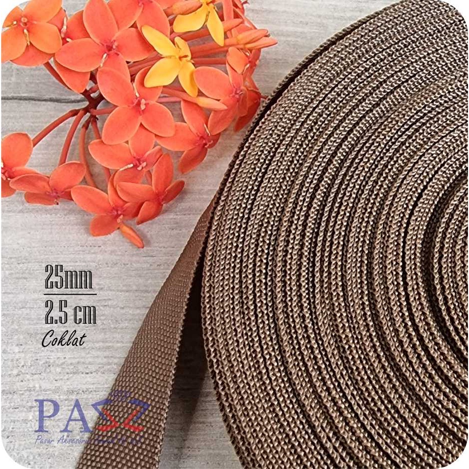 Jual Tali Webbing Pelipit / Bisban / PCR 2,5 cm 36 Yard/rol | Shopee ...
