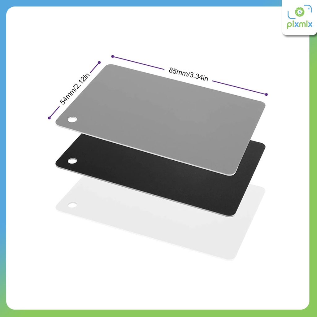 Jual Grey Card White Balance - 3 In 1 Digital Gray Black White Balance ...