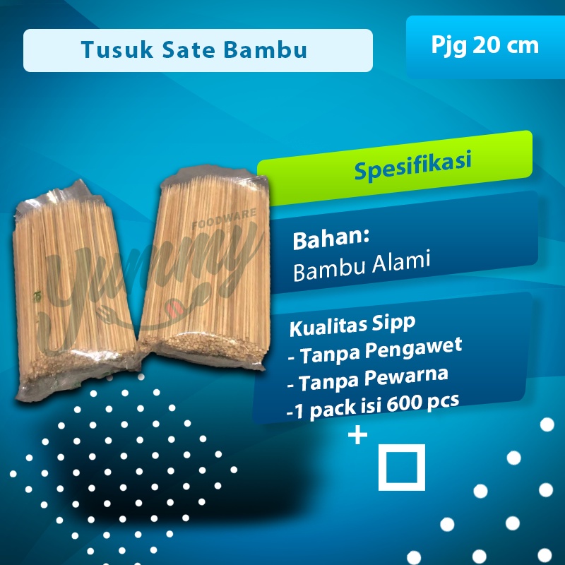 Jual Tusuk Sate Bambu Asli / Tusuk sate ayam / kambing Panjang 20 cm ...