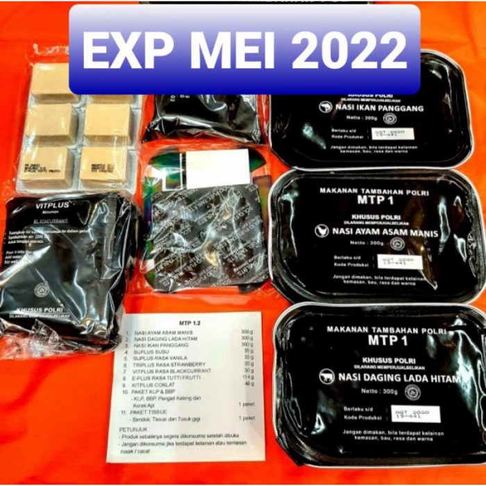 Jual RANSUM MAKANAN POLRI MTP 1 MAKANAN TAMBAHAN POLRI SIAP SAJI AWET ...