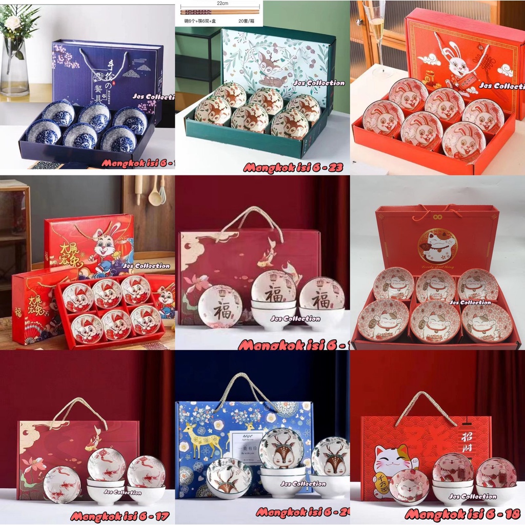 Jual Hampers/ Hadiah / Parcel Mangkok Bohemian Geometric Design Isi 4 ...