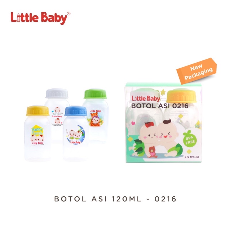 Jual LITTLE BABY BOTOL ASI Plastik Breastmilk Storage BOTTLE isi 4 pcs x 120ml / Botol Susu ...