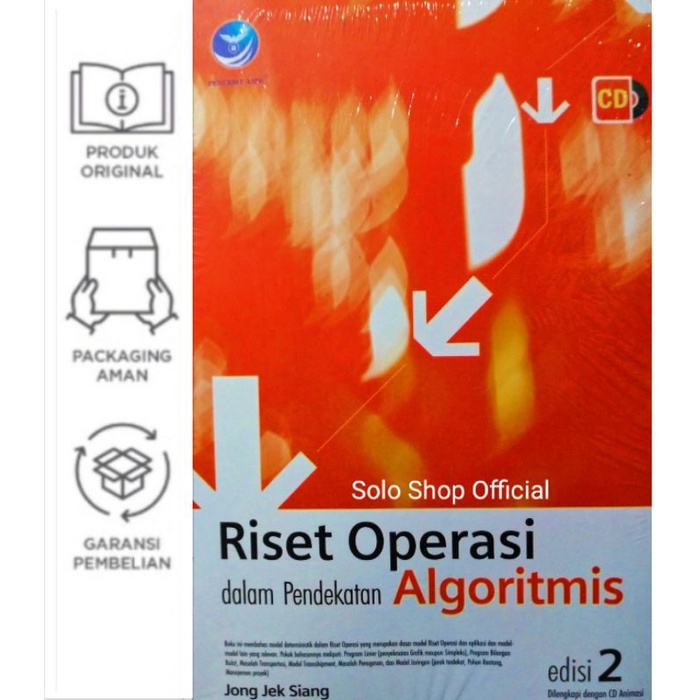 Jual Buku Riset Operasi Dalam Pendekatan Algoritmis Plus CD Jong Jek Siang ANDI | Shopee Indonesia