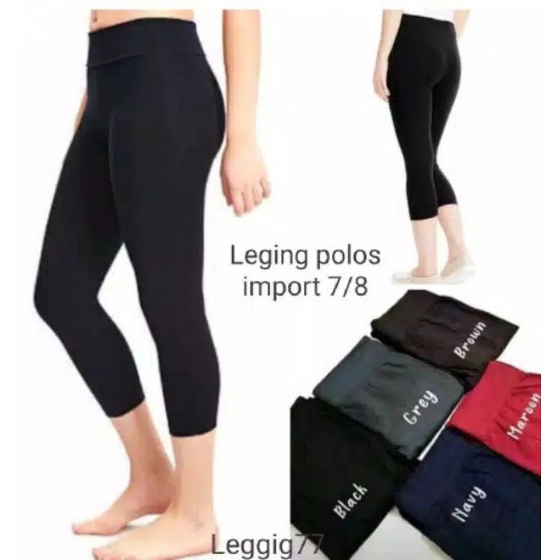 Jual legging 7 8 wanita import tebal legging 7/8 legging wanita 7/8 leging 7/8 LEGGING IMPORT 7/ ...