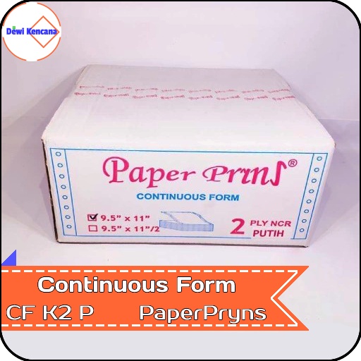 Jual Kertas Continuous Form 9,5" x 11" 2 PLY NCR K2 P PaperPryns ...