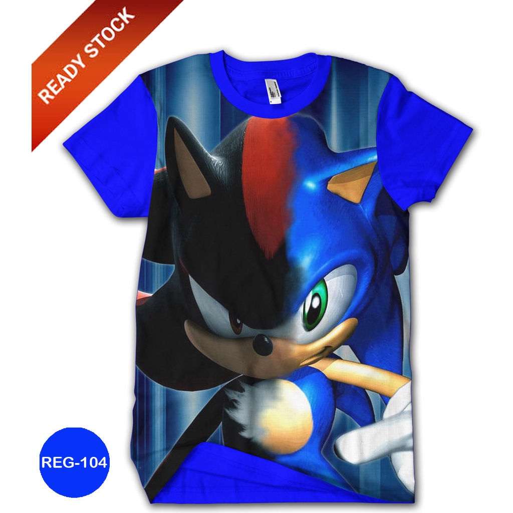 Jual Baju Sonic the Hedgehog Baju 3D Game Animasi Anak #REG-104 ...