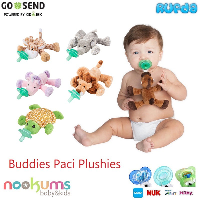 Jual Nookums Buddies Paci Plushies Pacifier Plush Boneka Gantungan ...