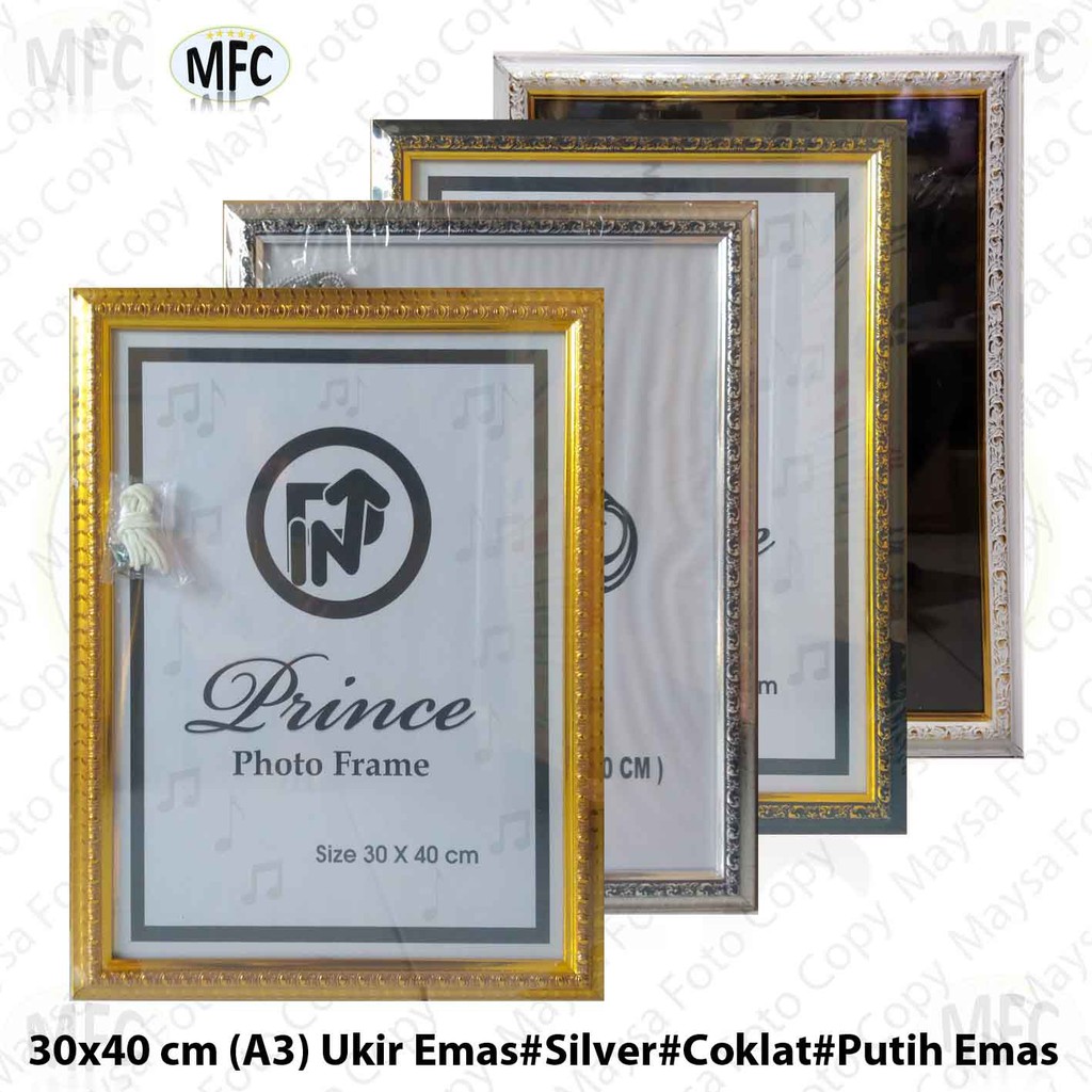 Jual Bingkai Foto A3/12R/17R 30x40 cm Ukir Emas, silver, coklat,Putih ...