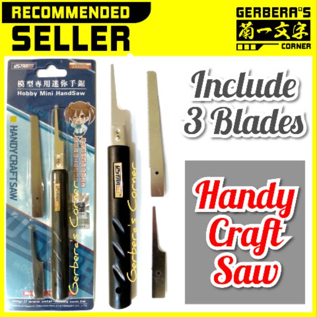 Jual Hobby Mini Hand Saw Handy Craft Saw Ustar Gergaji Gundam Plaplate ...