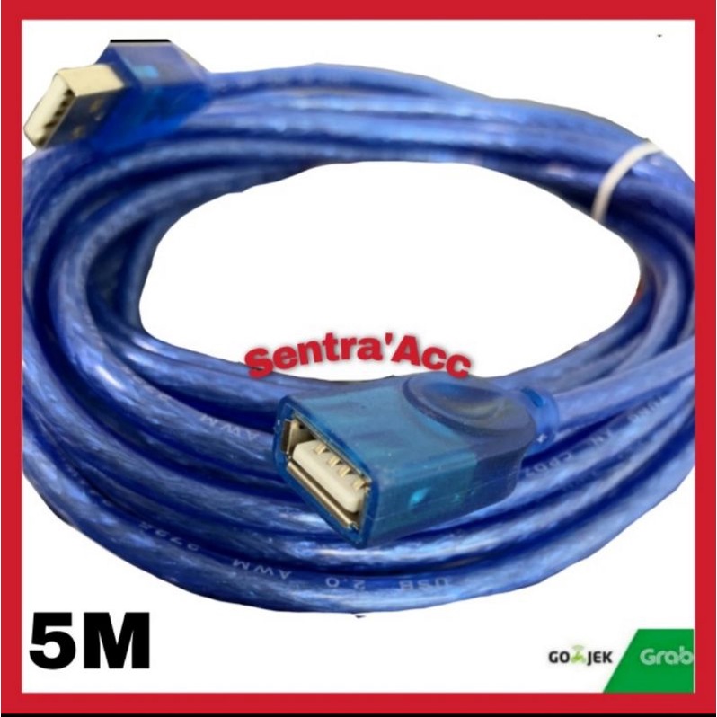Jual Kabel Usb Extension 5M / Kabel Usb Extension 5 Meter / Kabel ...