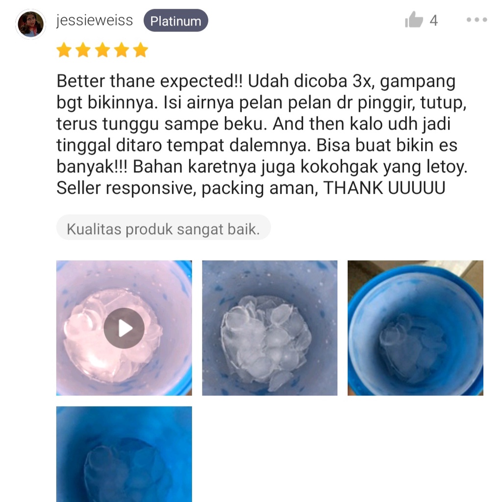 Jual APEN Cetakan Es Batu Genie Ice Cube Maker 3D Silicone Mold Pencetak Barang Unik - C01 ...