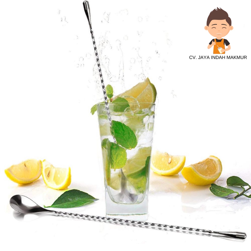 Jual Teardrop Long Bar Spoon Tear Drop Sendok Pengaduk Cocktail Mixer ...