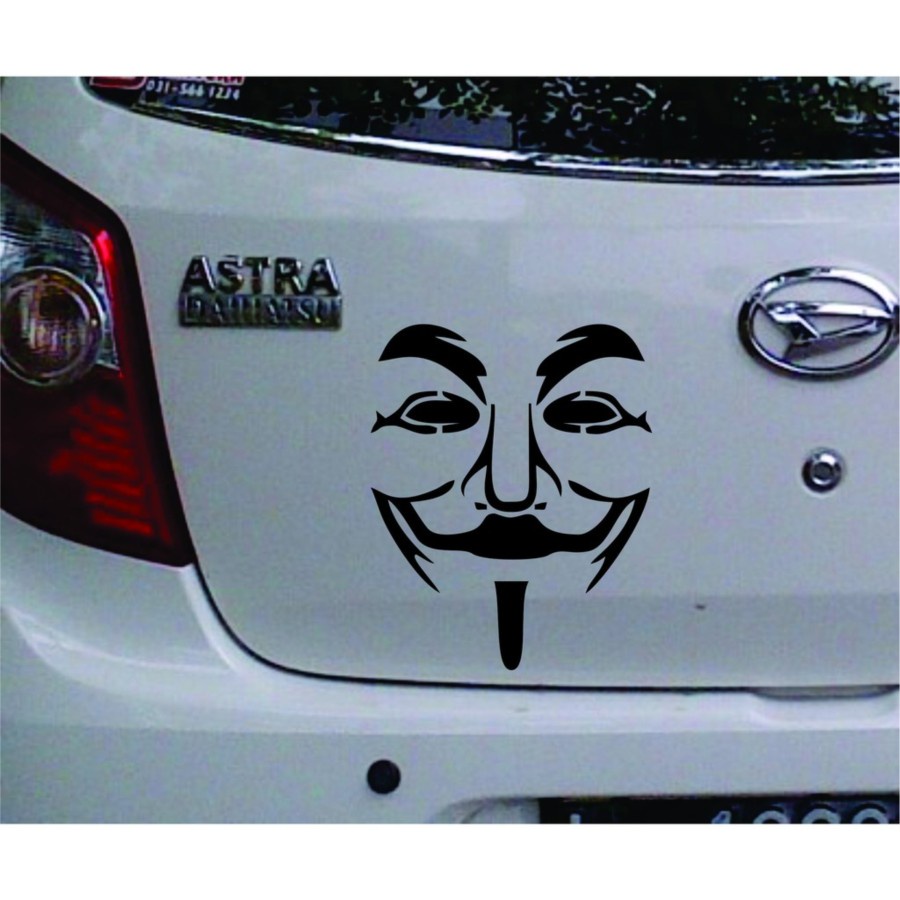 Jual STIKER HACKER FACE BODY MOBIL CUTTING STICKER MOBIL TOPENG ...