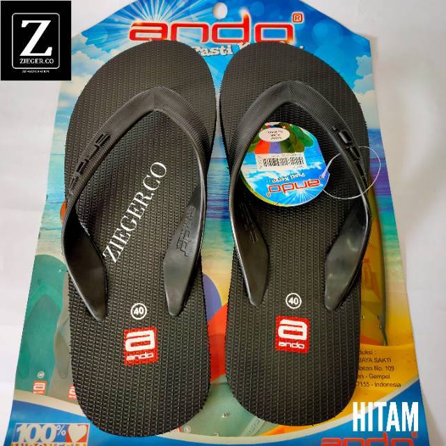Jual Sandal Ando Hawaii (Hitam) | Shopee Indonesia