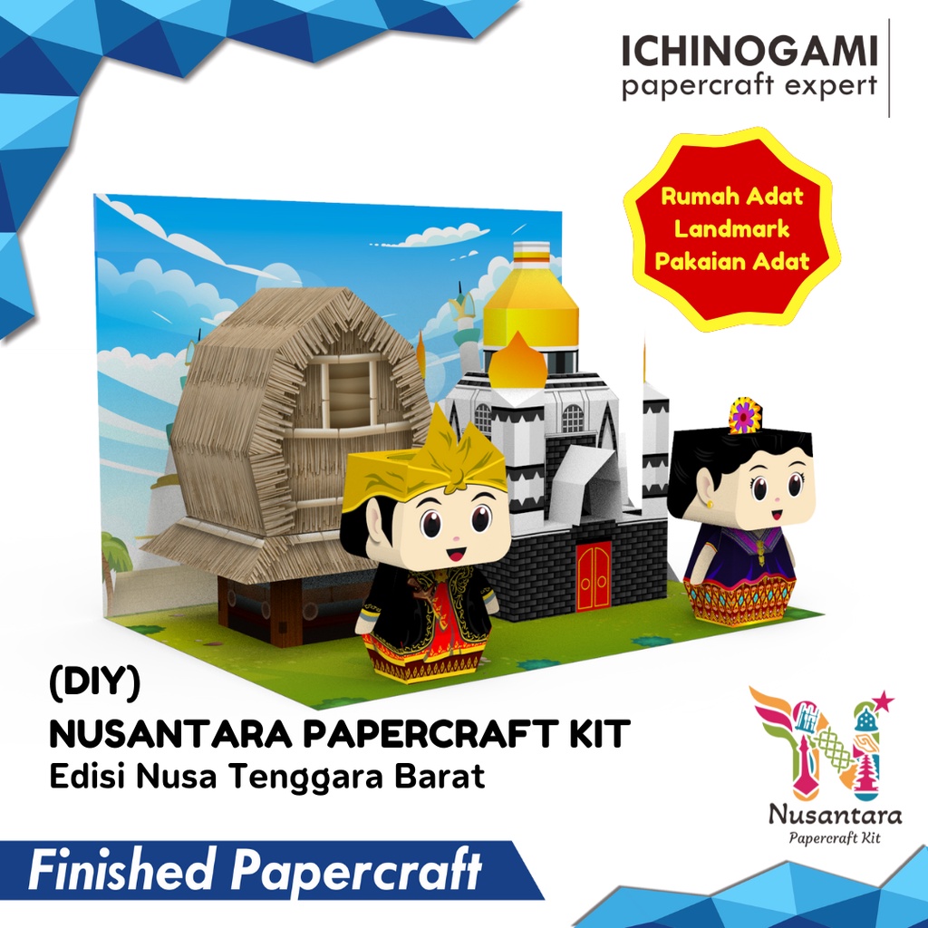 Jual Ichinogami Nusantara Papercraft Kit (DIY) - Diorama Seri Nusa ...