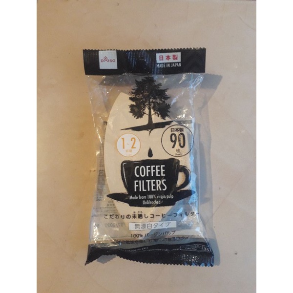 Jual Coffee Filter Daiso 1 - 2 Cup isi 90 Lembar Saringan Kopi ...