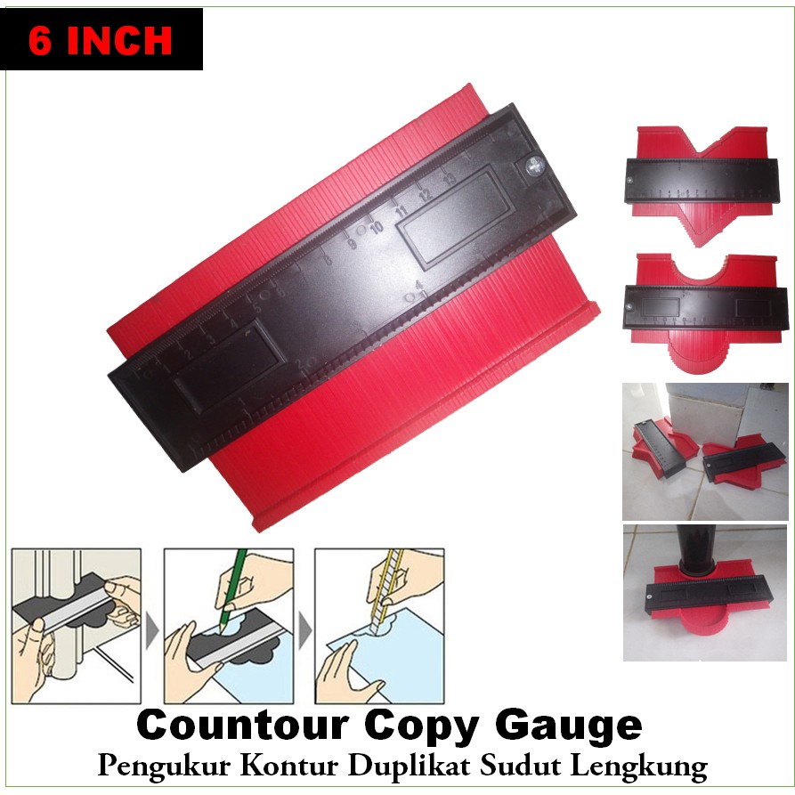 Jual Contour Copy Gauge Wood Marking Duplicator Tools Pengukur Kontur ...