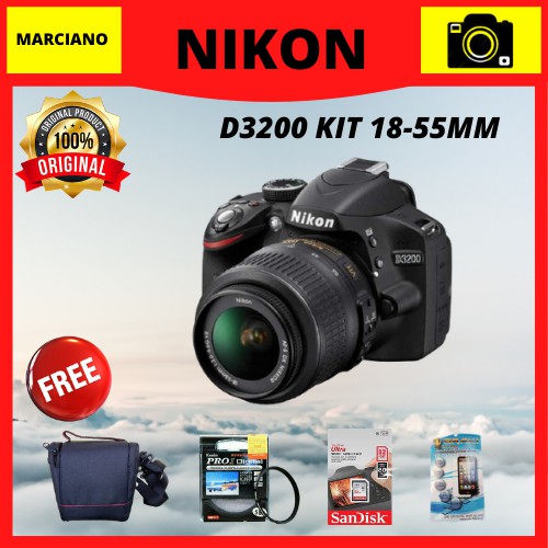 Jual Camera NIKON D3200 KIT 18-55MM | Shopee Indonesia