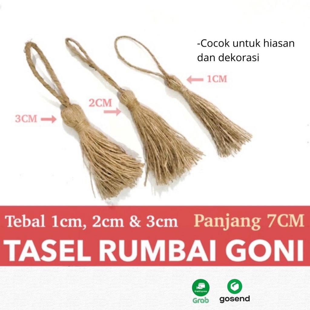 Jual Tasel Goni Rumbai 7 CM - Tali Ikat Gordyn - Tassel Gorden Rustic ...