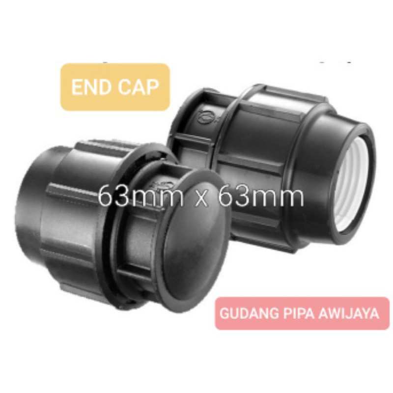 Jual COMPRESSION END CAP 63MM ATAU TUTUP PIPA HDPE 2" | Shopee Indonesia