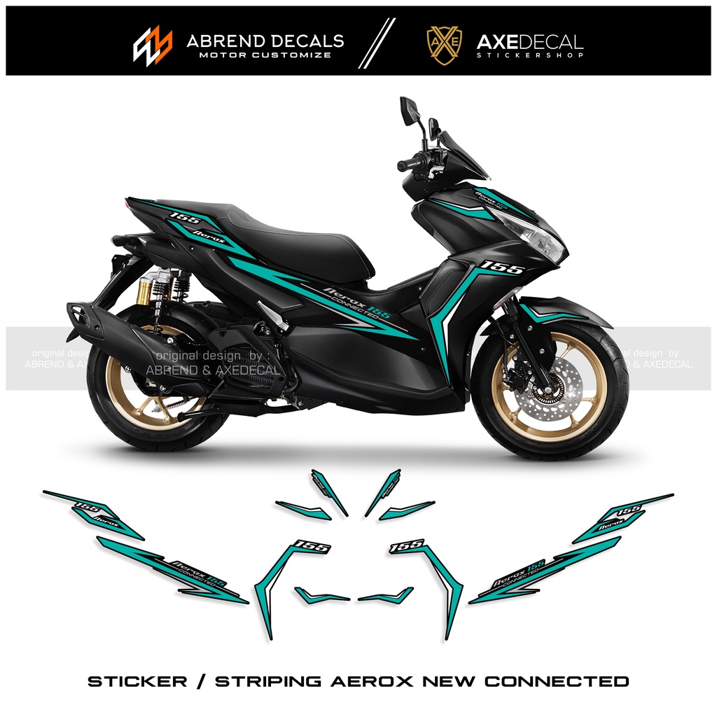 Jual STRIPING AEROX NEW CONNECTED GRAFIS CUSTOM / STIKER MOTOR YAMAHA ...
