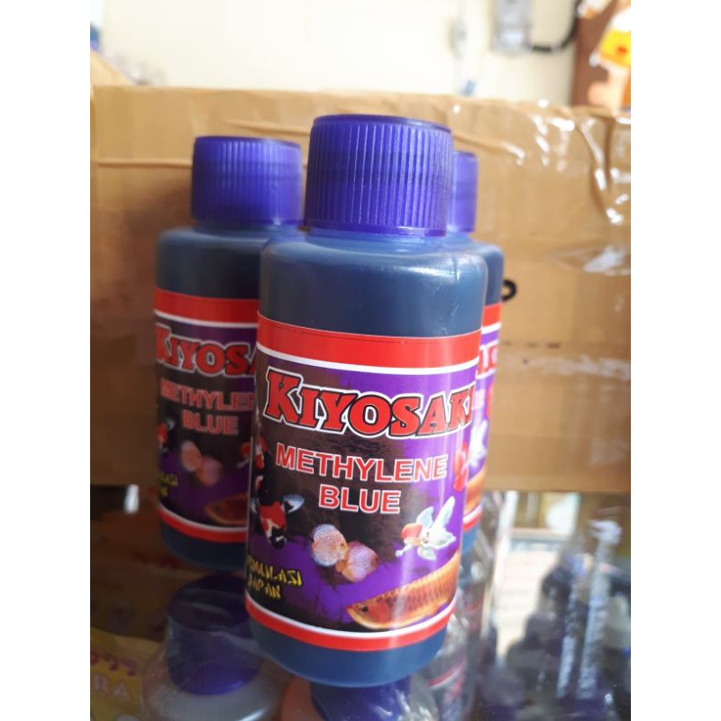 Jual Obat Biru Methylene Blue Obat ikan hias cupang koi louhan arwana white spot 100ml | Shopee ...