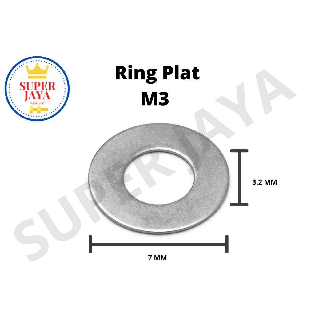 Jual Ring plat ring bulat M3 - 10 PCS | Shopee Indonesia