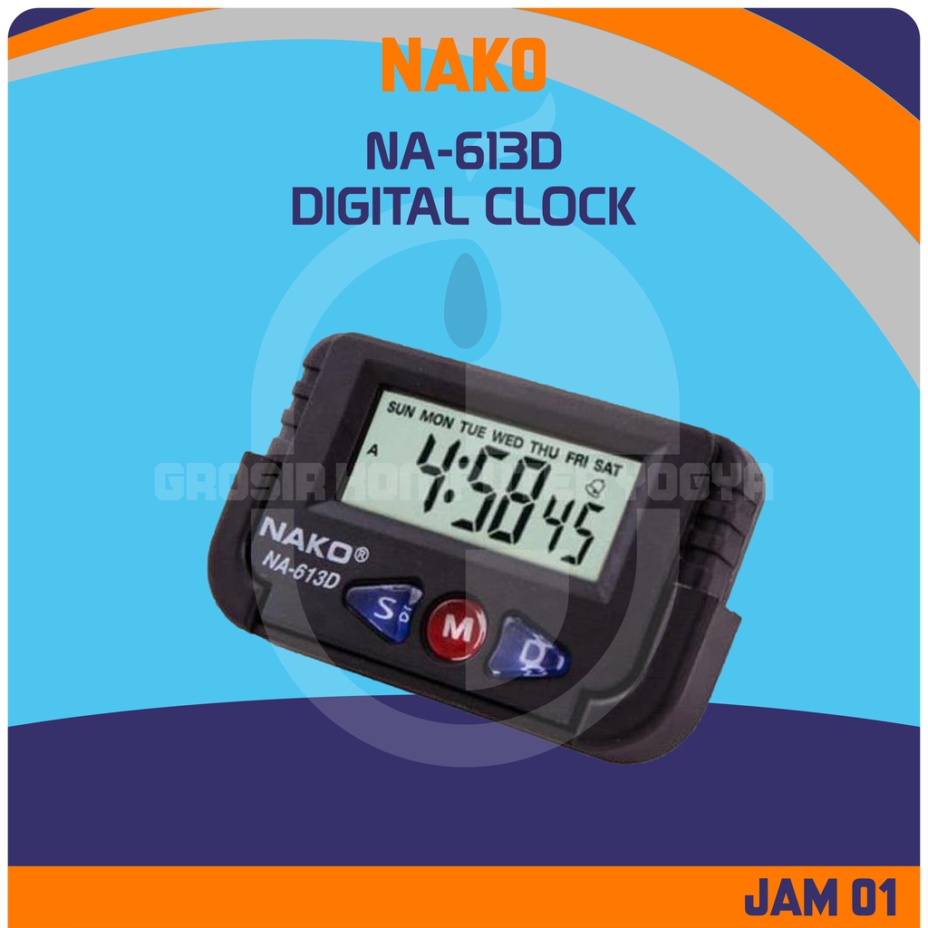 Jual Nako NA-613D Digital Clock for Car Dashboard Jam Mobil Portabel ...