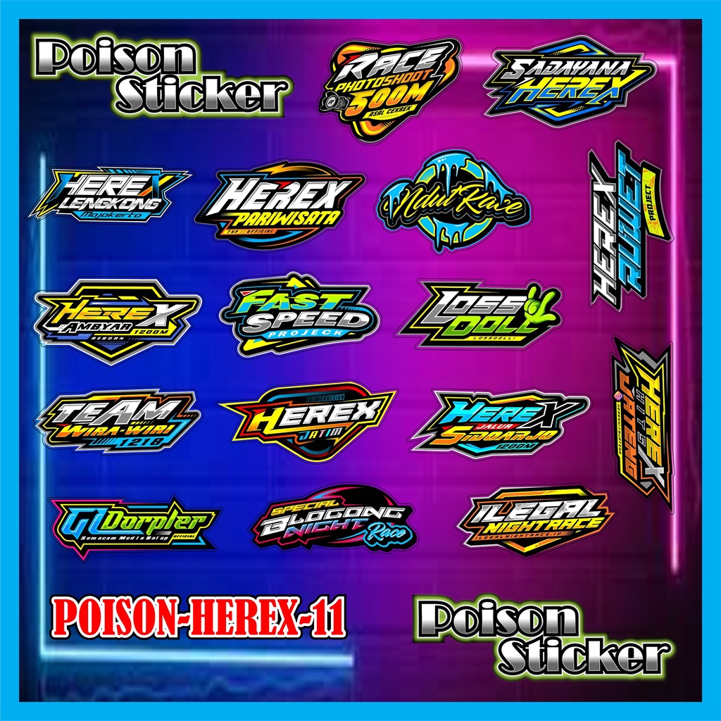 Jual STICKER PACK HEREX THAILOOK, HONDA GANK, RACERTEES, SSS, RCB ...