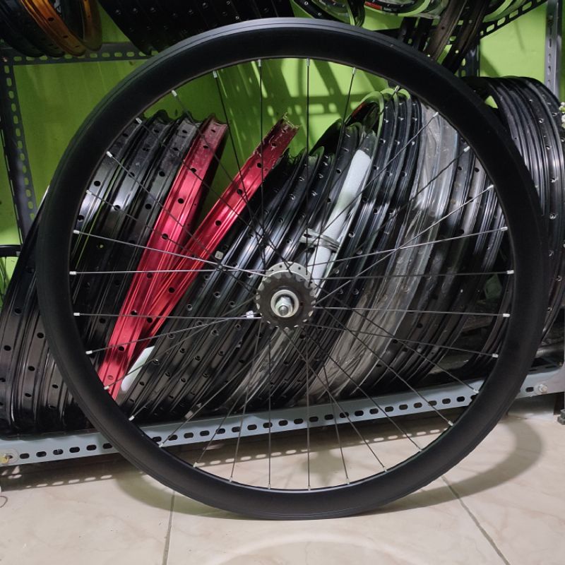 Jual wheelset fixie 4cm Brakeline - velg fixie 4cm - velg fixie lebar ...