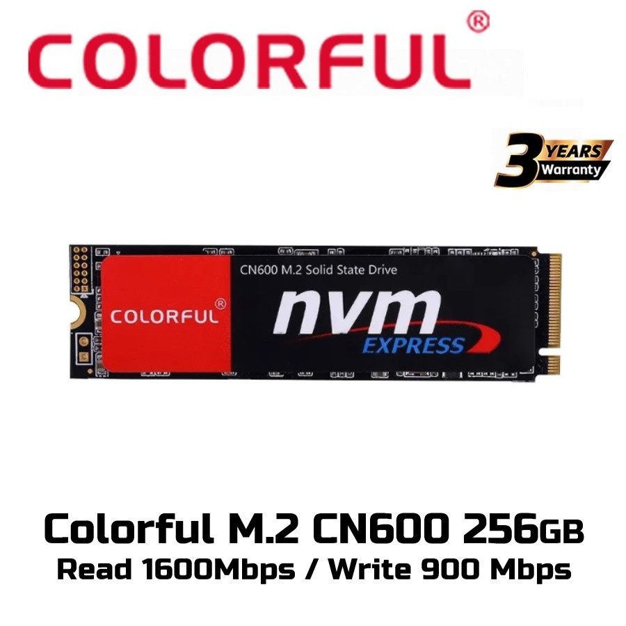 Jual SSD COLORFUL CN600 256GB NVMe PCIE 3.0 GEN3 M.2 2280 3D NAND 256 ...
