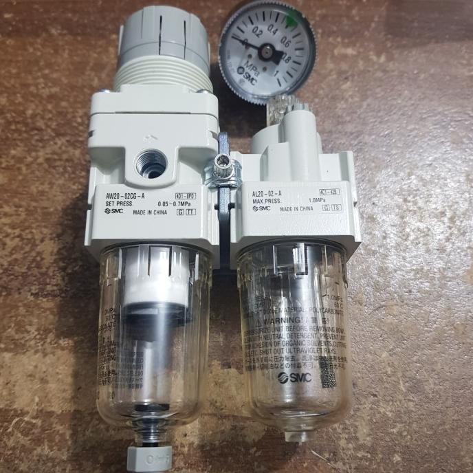Jual Air Combination Filter Regulator Lubricator SMC AC20A-02G 1/4 ...