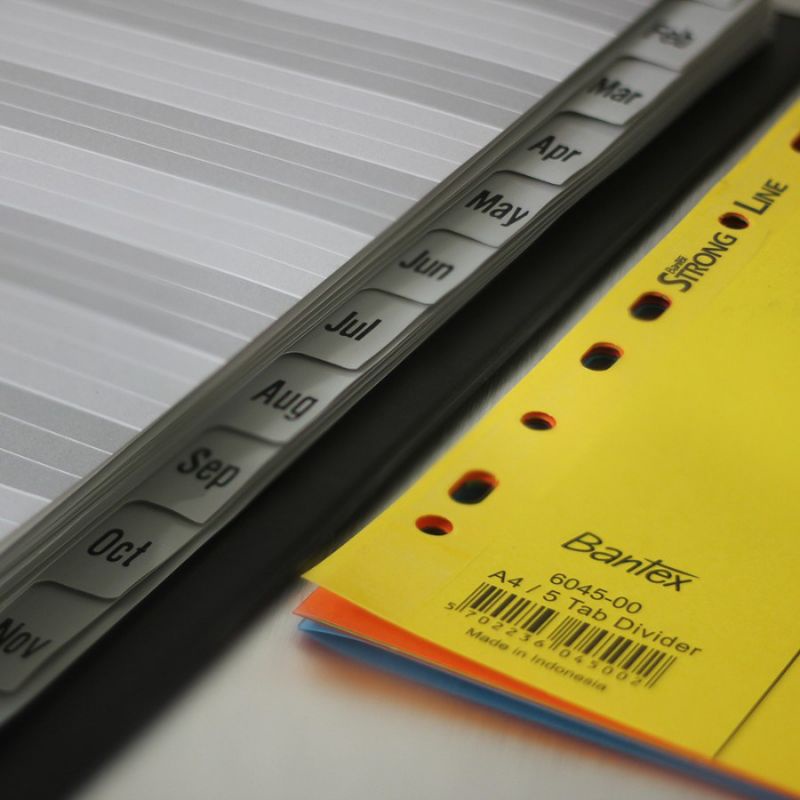 Jual PEMBATAS ORDNER BINDER FILE INDEX DIVIDER SIZE A4 SERI ABJAD A-Z ...
