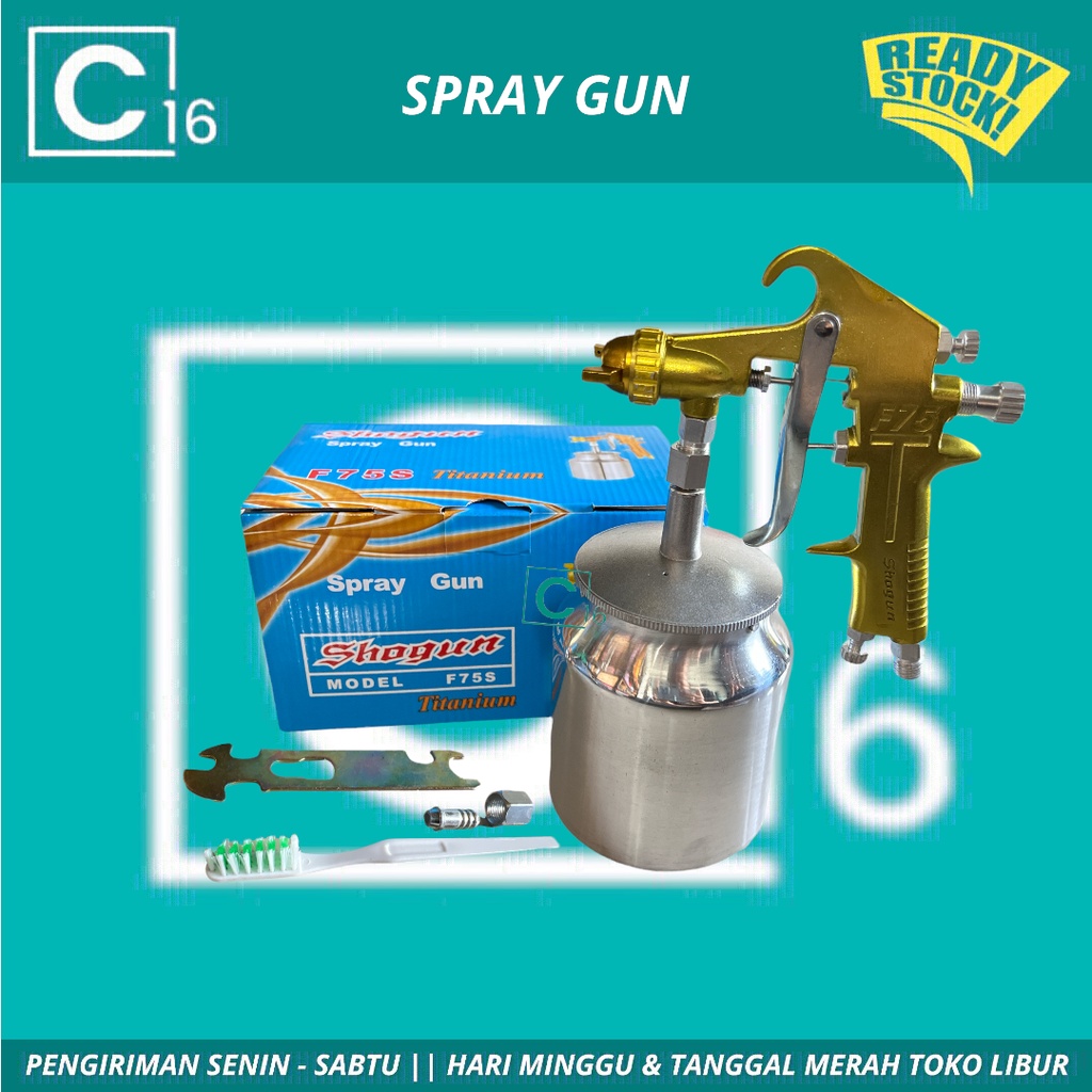 Jual Spray Gun Spraygun F75S Alat Semprot Cat Tipe Dot Model F75S Murah ...