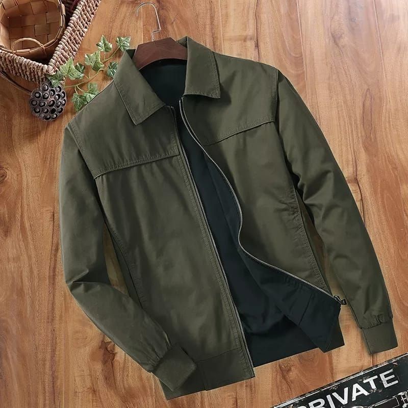 Jual Jaket Pria Terbaru Jaket Kerah Bahan Kanvas Catton Jaket Kantor ...