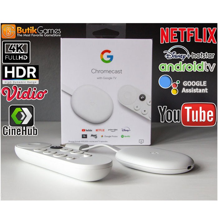 Jual Google Chromecast Chrome Cast With Google Tv 4K | Shopee Indonesia