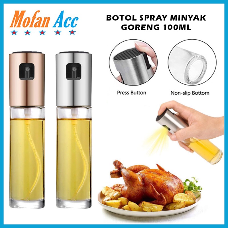 Jual Botol Spray Minyak Kaca 100ml / Bottle Kecap Asin Dapur Semprot ...