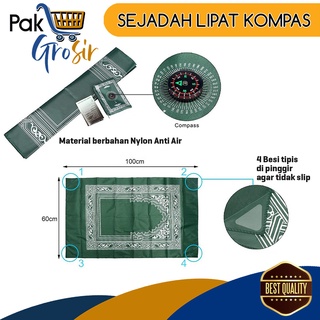 Jual Sajadah Lipat Kompas Kiblat Sejadah Tikar Alas Sholat Souvenir ...