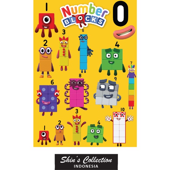 Jual Stiker Sticker murah anti air Number Blocks 1 pc | Shopee Indonesia