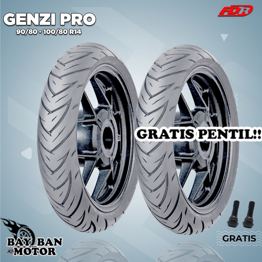 Jual Paket Ban Motor Matic // FDR GENZI PRO 90/80 - 100/80 Ring 14 Tubeless ban motor matic ...