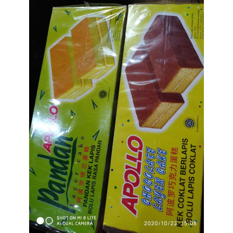 Jual Bolu Apollo Pandan Coklat Apollo layer cake | Shopee Indonesia