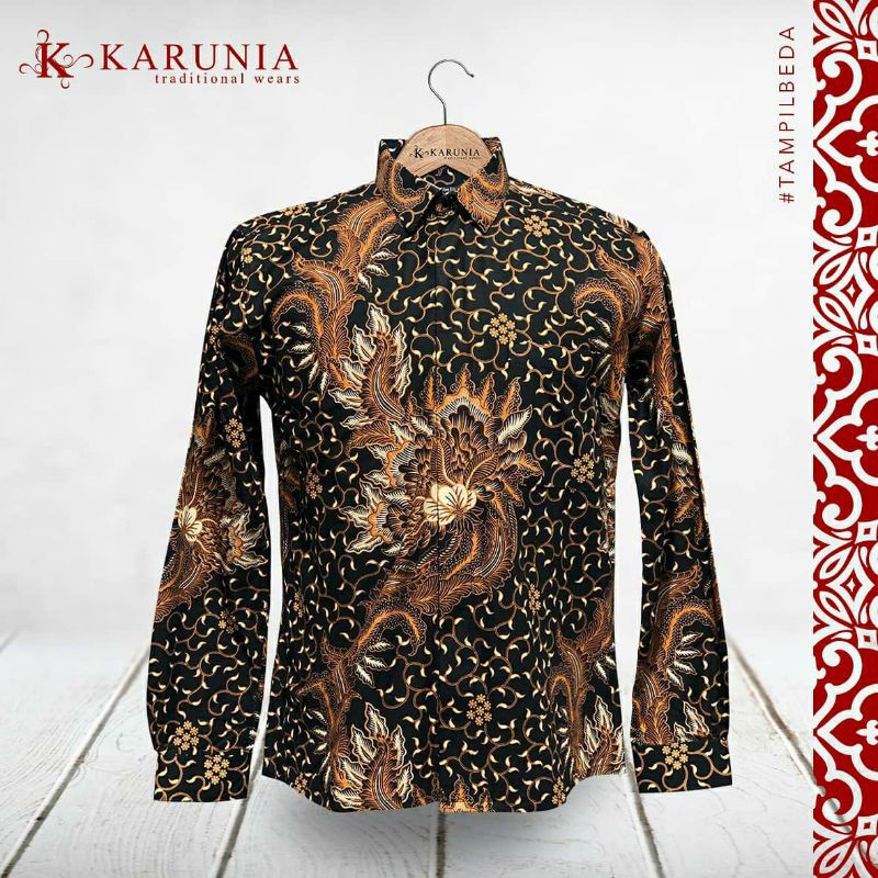 Jual Karunia Batik Kembang Akar Coklat Emas | Shopee Indonesia